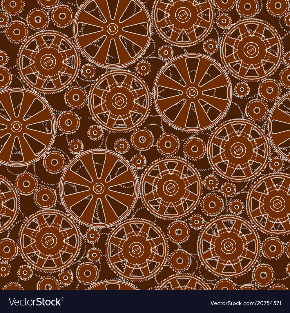 Seamless pattern with gears Royalty Free Vector Image