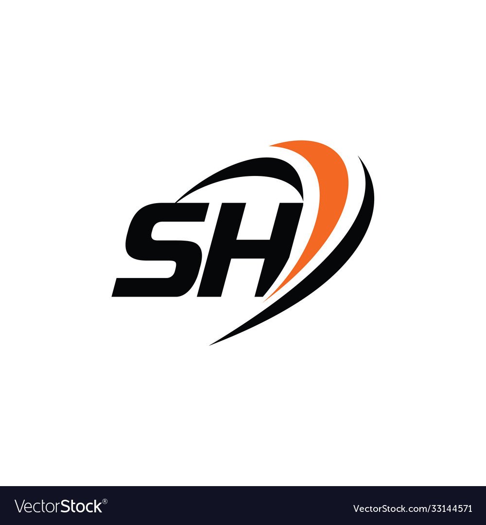 Sh monogram logo Royalty Free Vector Image - VectorStock