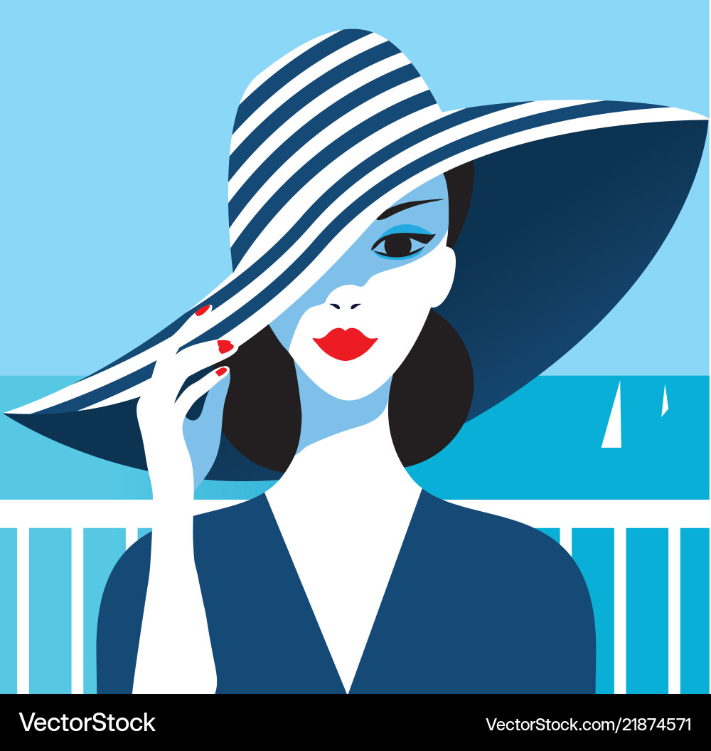 Stylish beautiful model for fashion design Vector Image