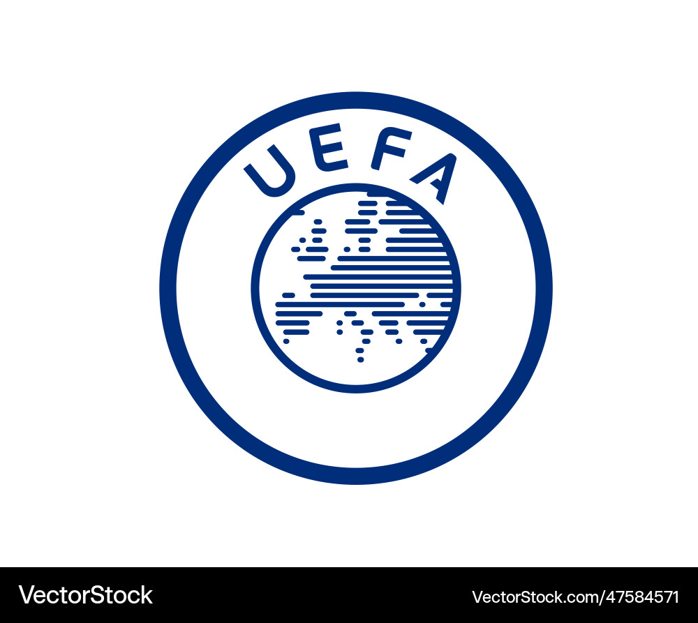 Uefa europe symbol logo blue abstract Royalty Free Vector