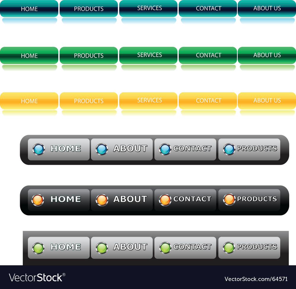Web buttons Royalty Free Vector Image - VectorStock