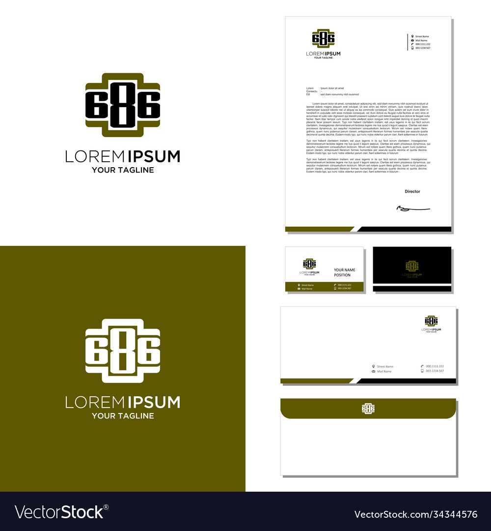 686 logo Royalty Free Vector Image - VectorStock