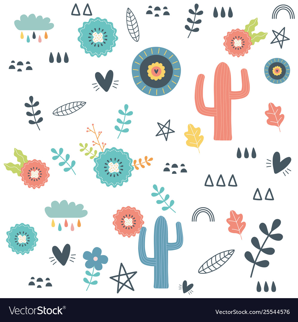 Cactus background design Royalty Free Vector Image