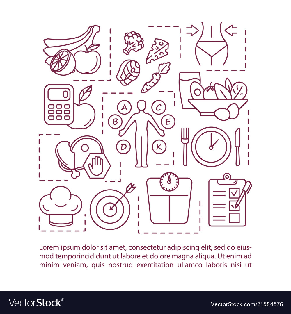 Dietary nutrition concept icon with text healthy Vector Image
