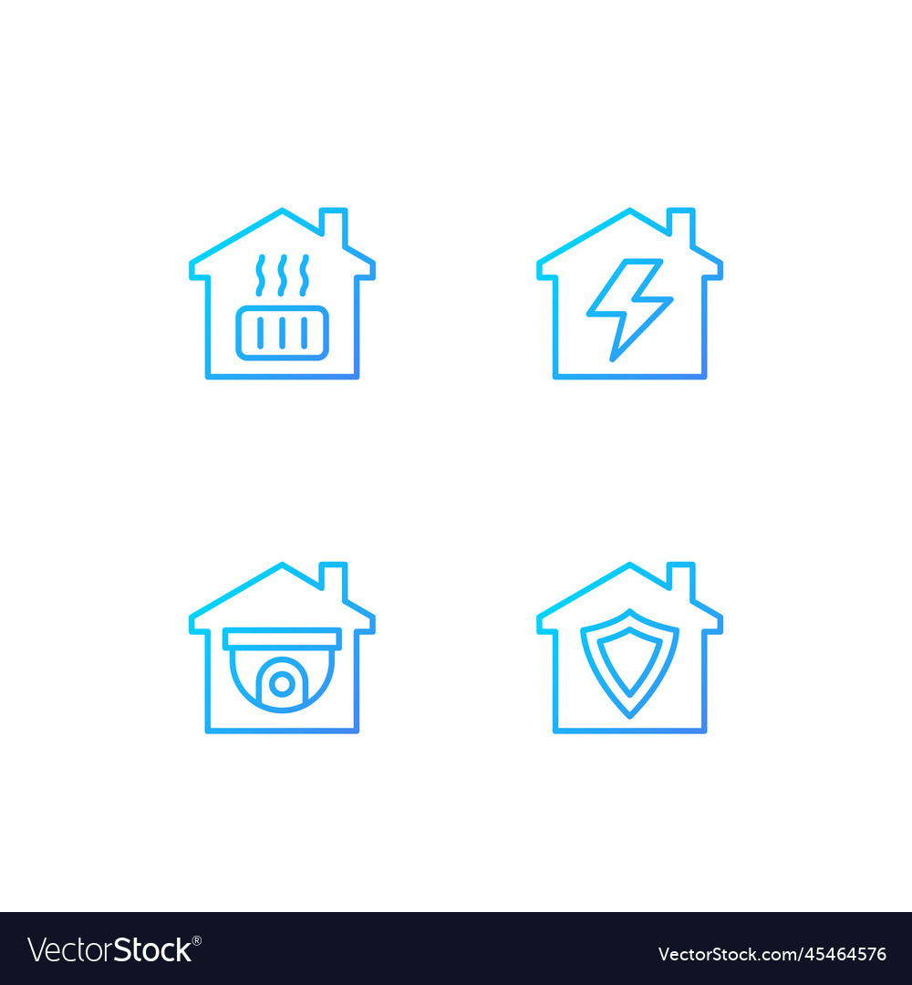 Domestic services pixel perfect gradient linear Vector Image Domestic services pixel perfect gradient linear Vector Image
