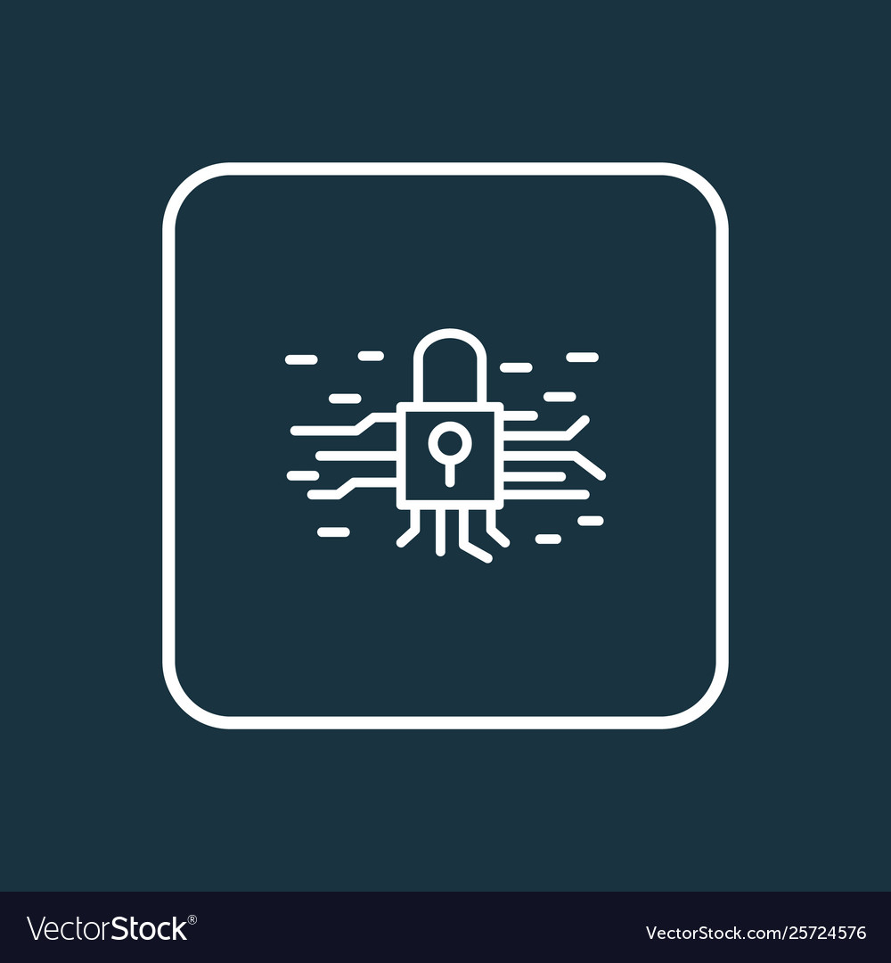 Encryption icon line symbol premium quality Vector Image