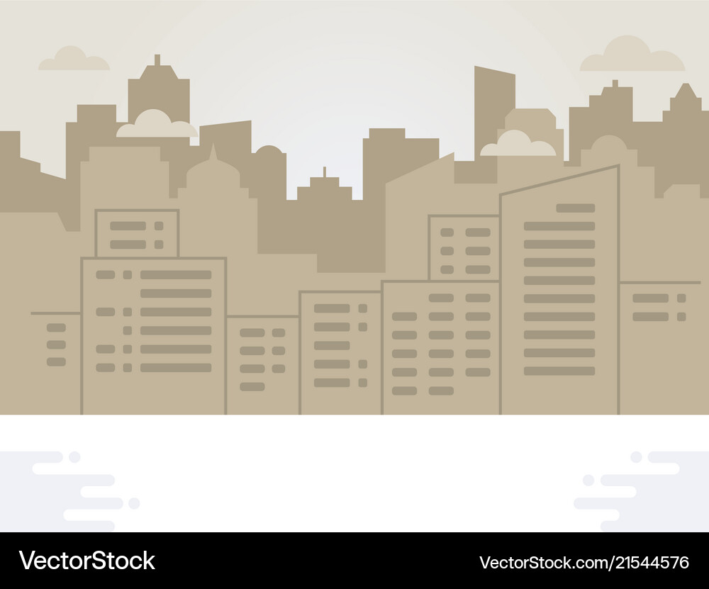 Flat of city landscape Royalty Free Vector Image