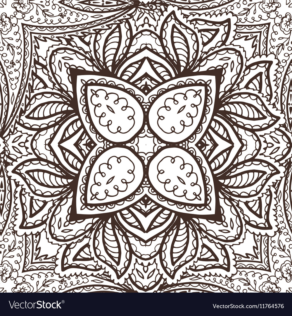 Mehendi pattern Royalty Free Vector Image - VectorStock