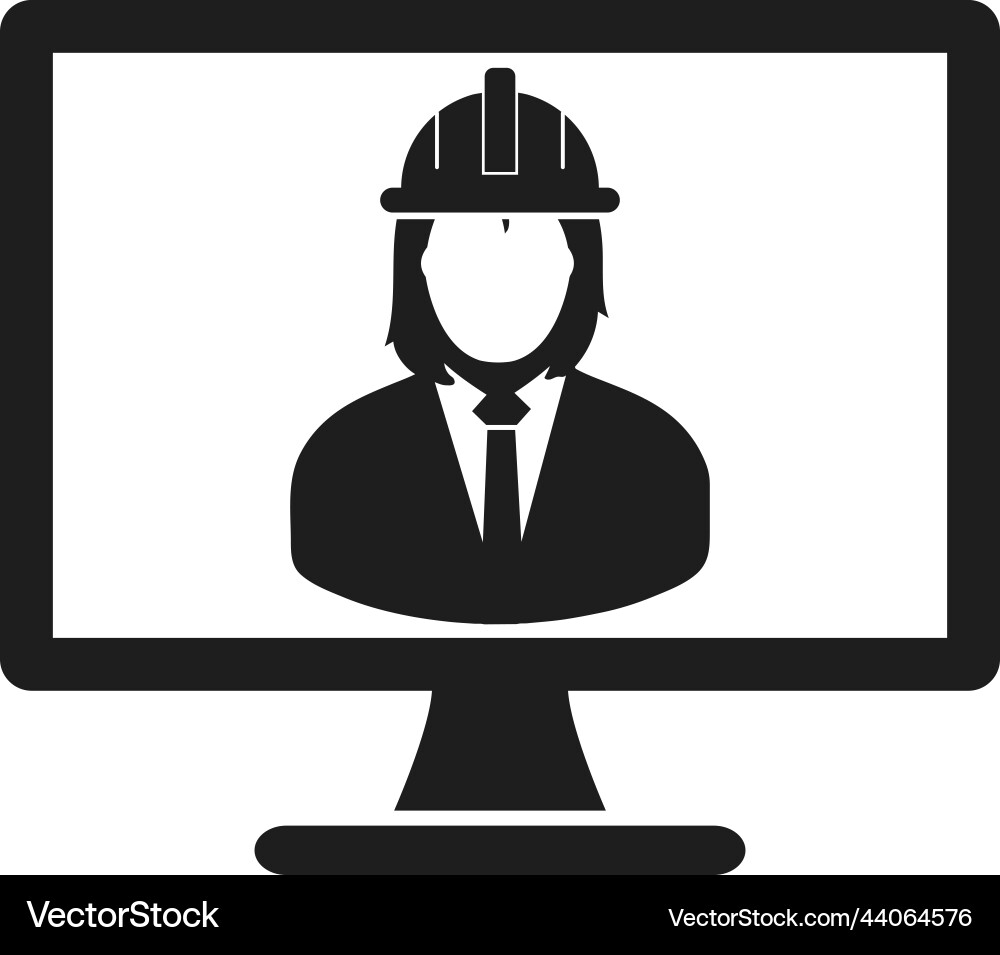 Online engineering service icon male symbol Vector Image