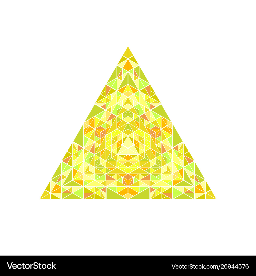 Polygonal colorful ornate geometrical triangle Vector Image