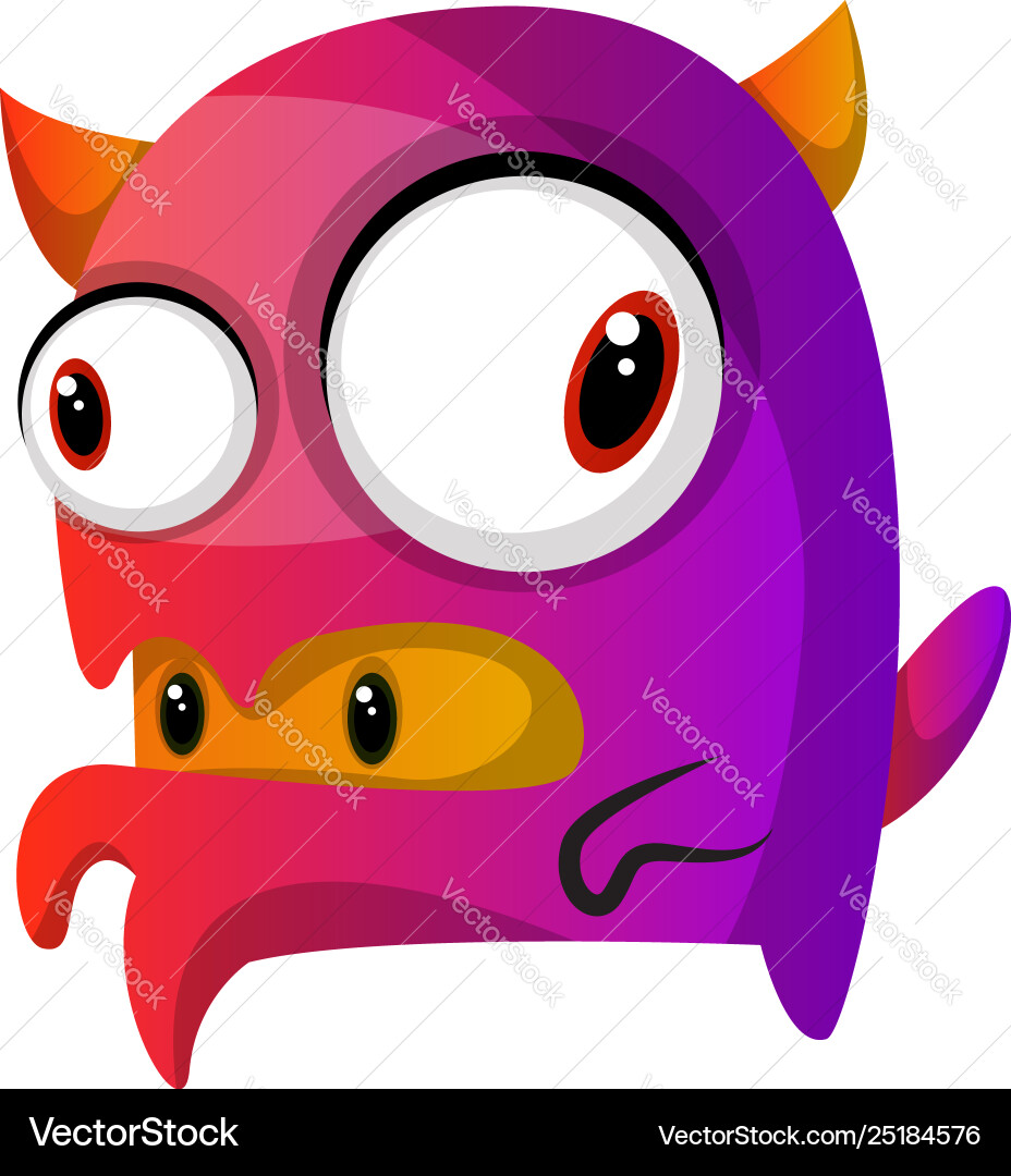 Purple monster with a inside his mouth Royalty Free Vector
