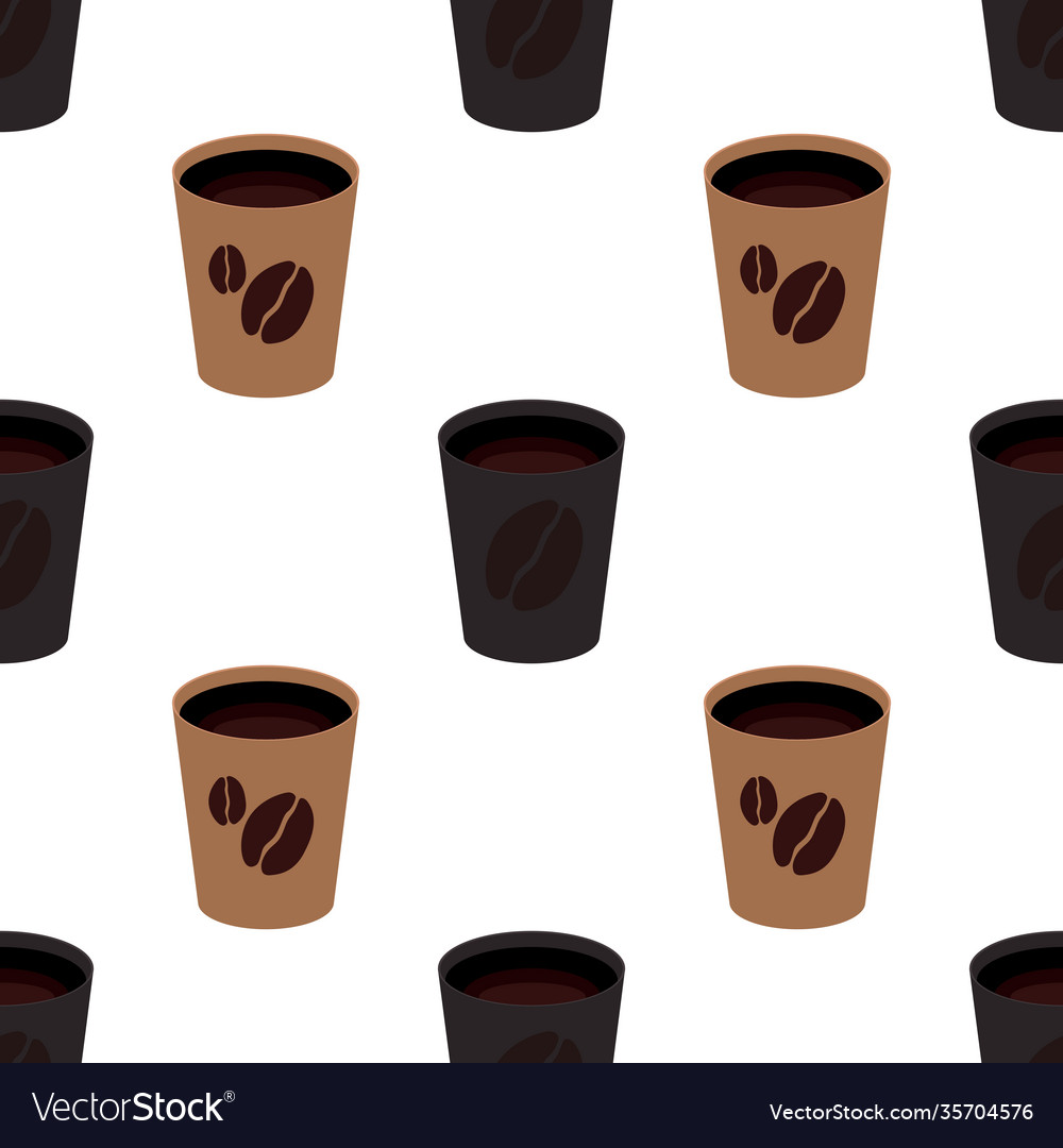 Seamless coffee pattern background eps10 Vector Image