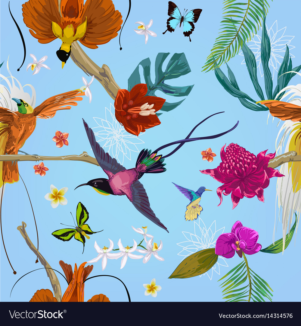 Seamless exotic pattern Royalty Free Vector Image