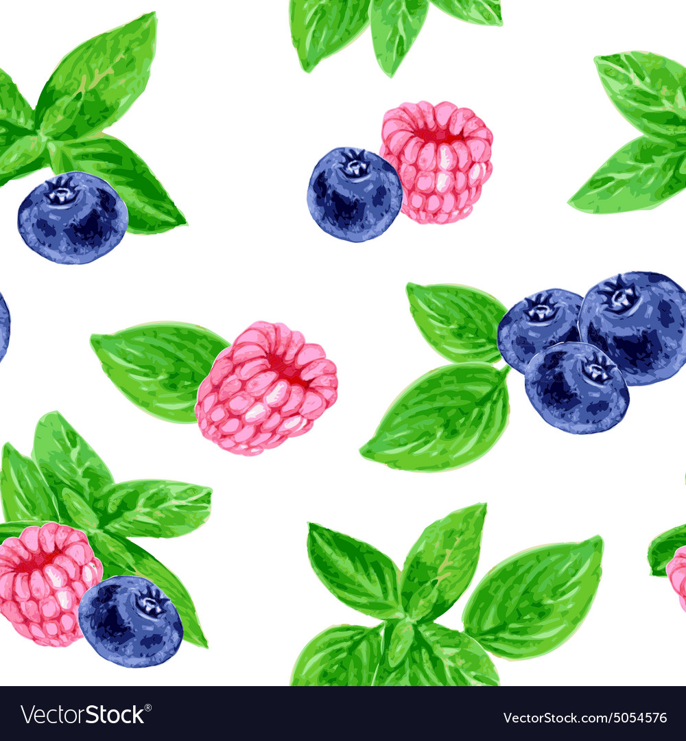 Seamless pattern with berries Royalty Free Vector Image