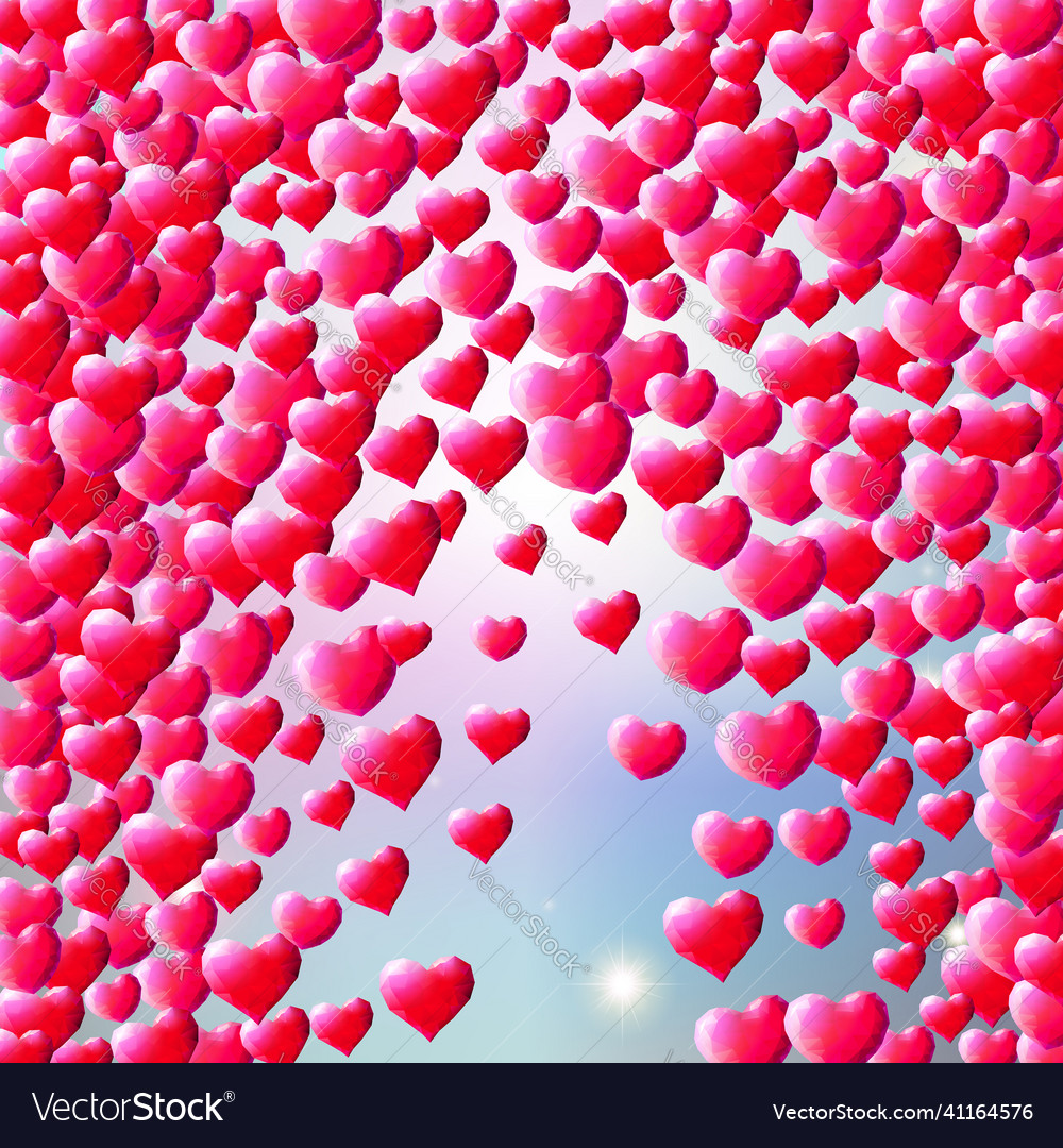 Valentines day background with scattered gem Vector Image Valentines day background with scattered gem Vector Image