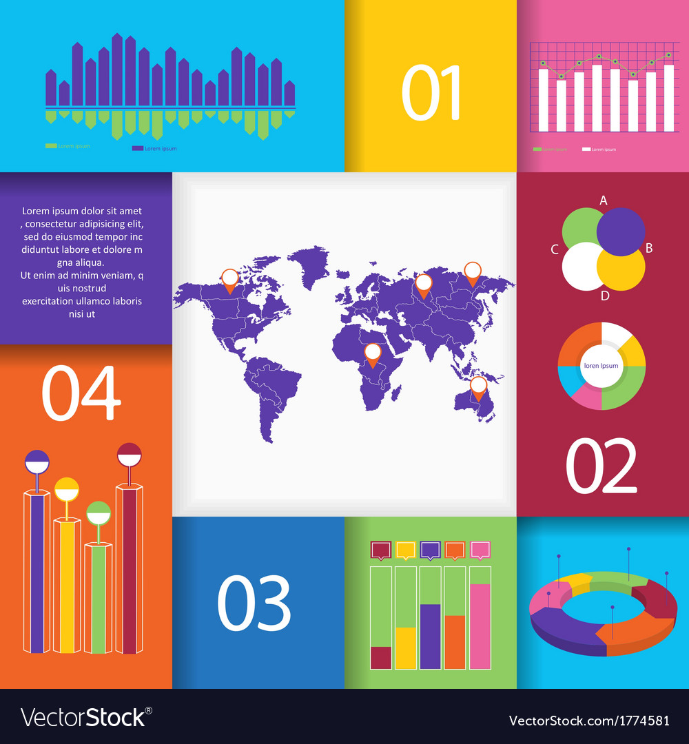Big set of infographics elements Royalty Free Vector Image