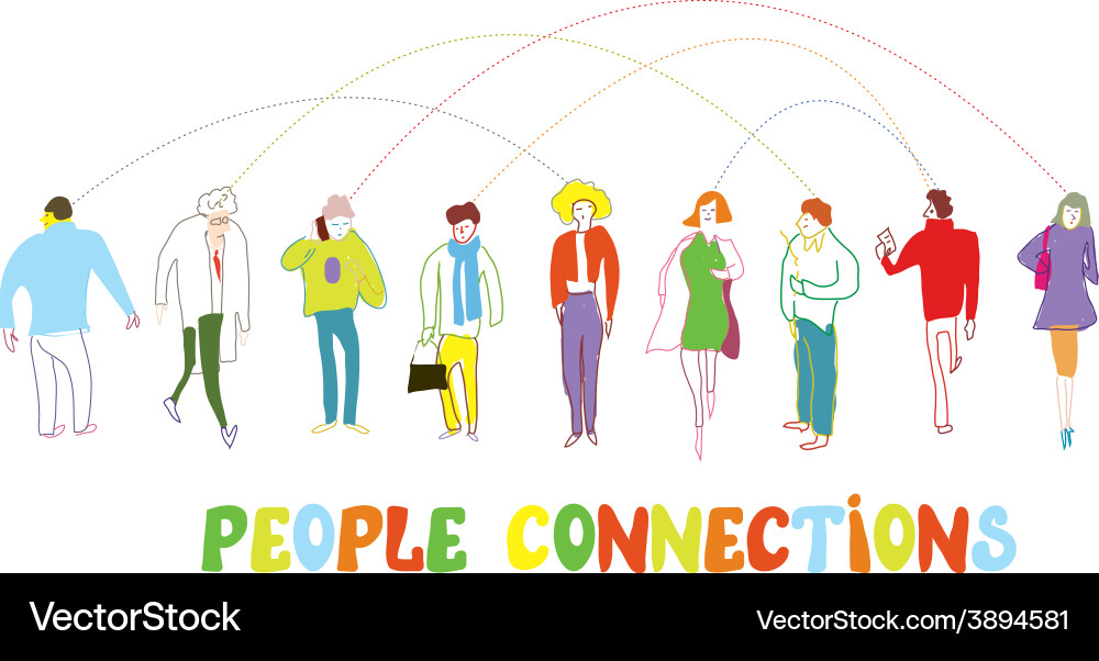 Business people concept - connection or banner Vector Image