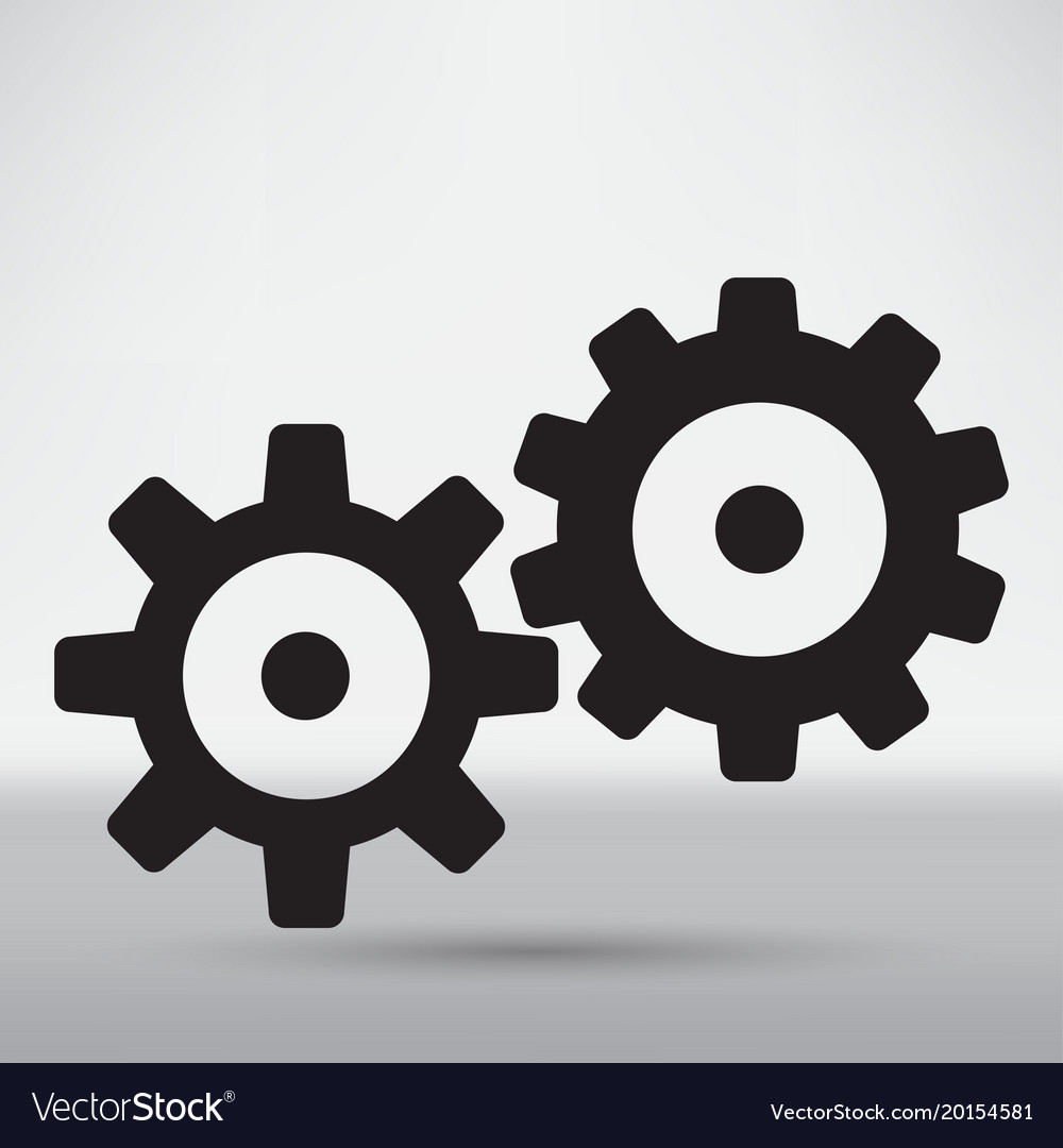 Gears isolated object technical mechanical Vector Image
