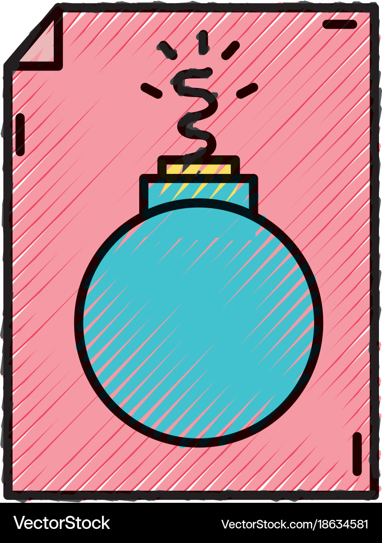 Grated danger bomb weapon destruction inside paper