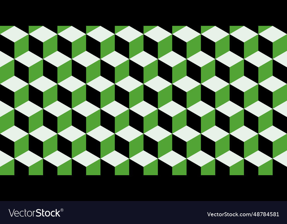 Isometric cube grid seamless pattern cubic Vector Image