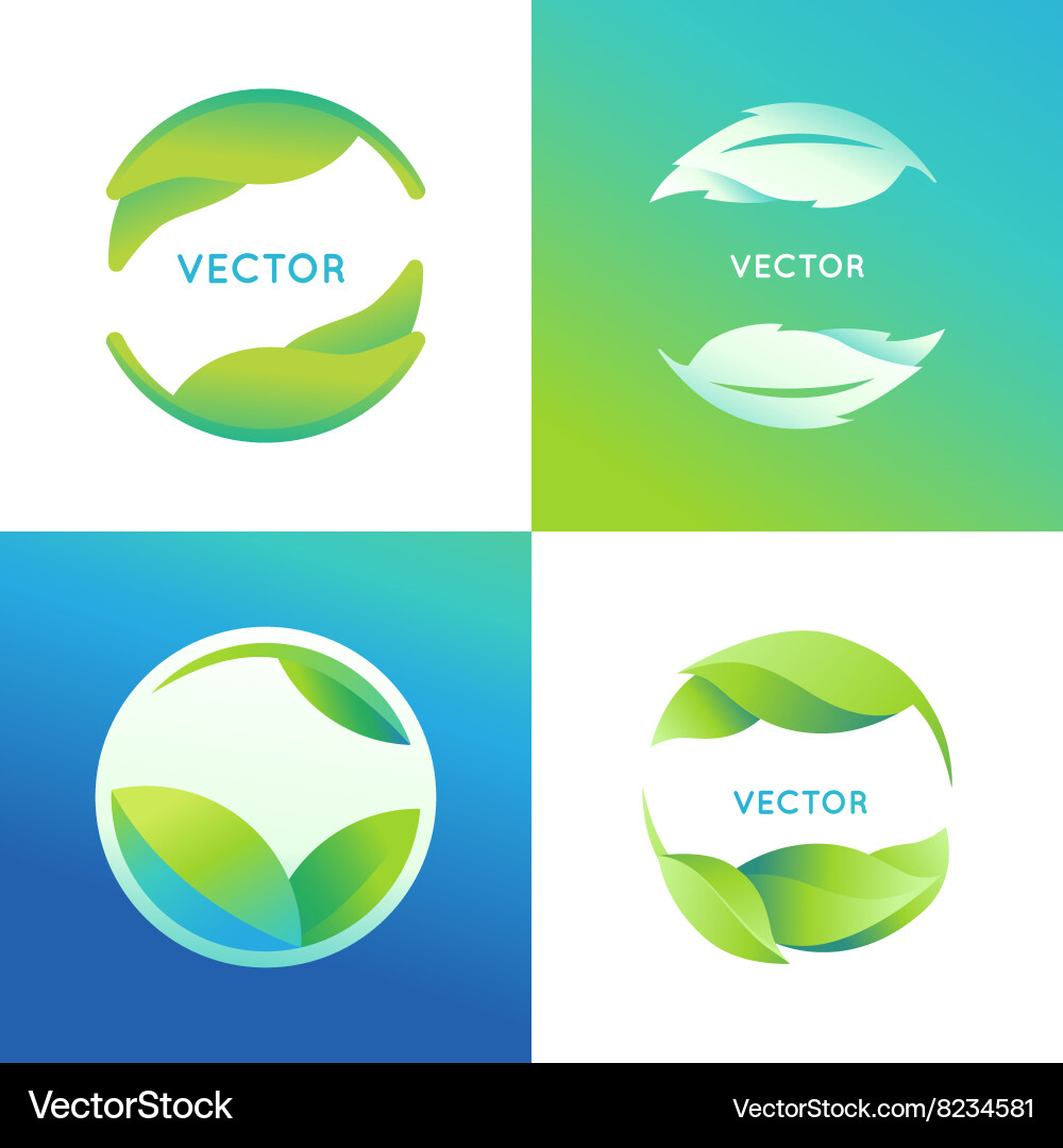 Set logo design templates and symbols Royalty Free Vector