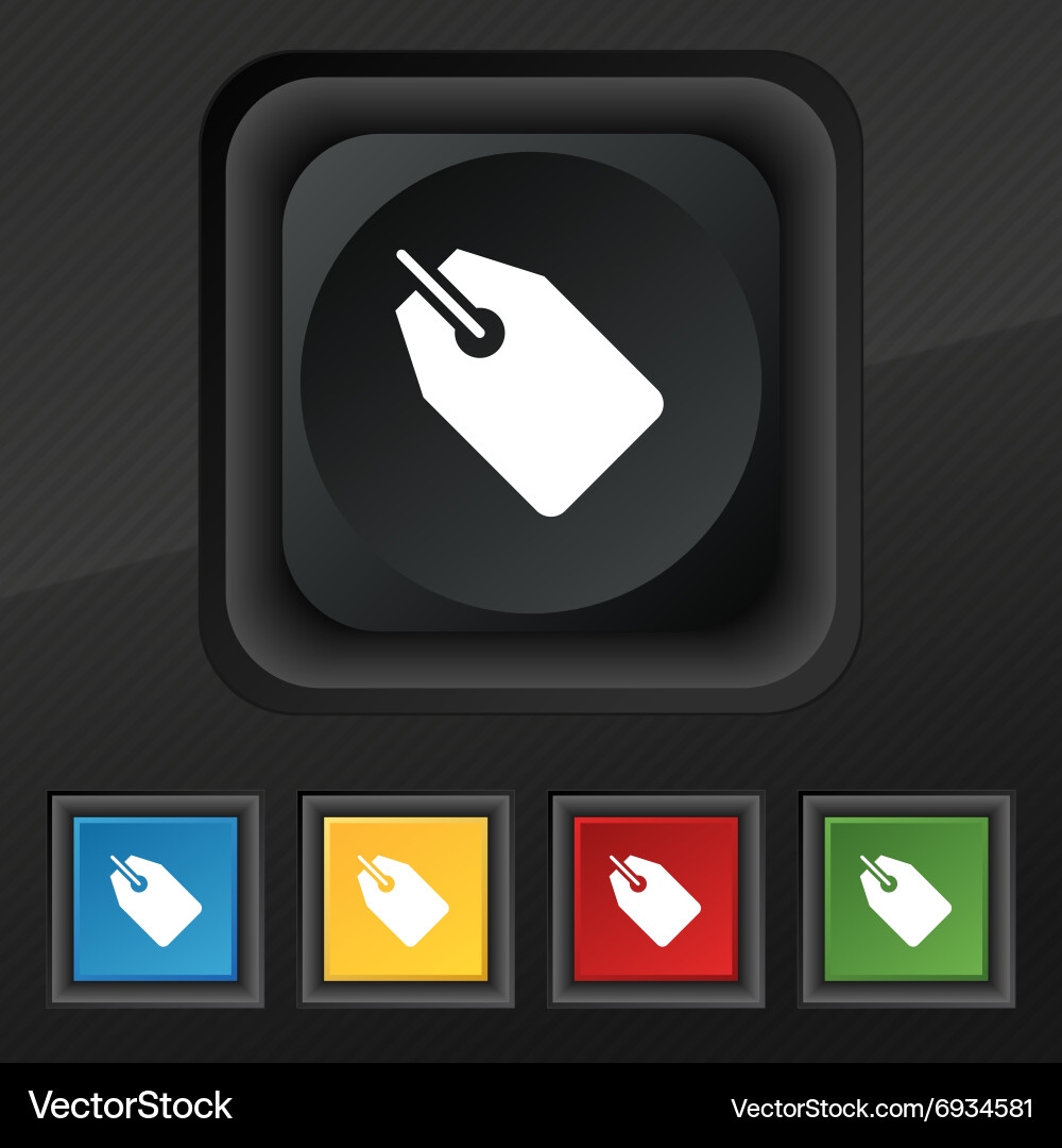 Web stickers tags and banners icon symbol set Vector Image