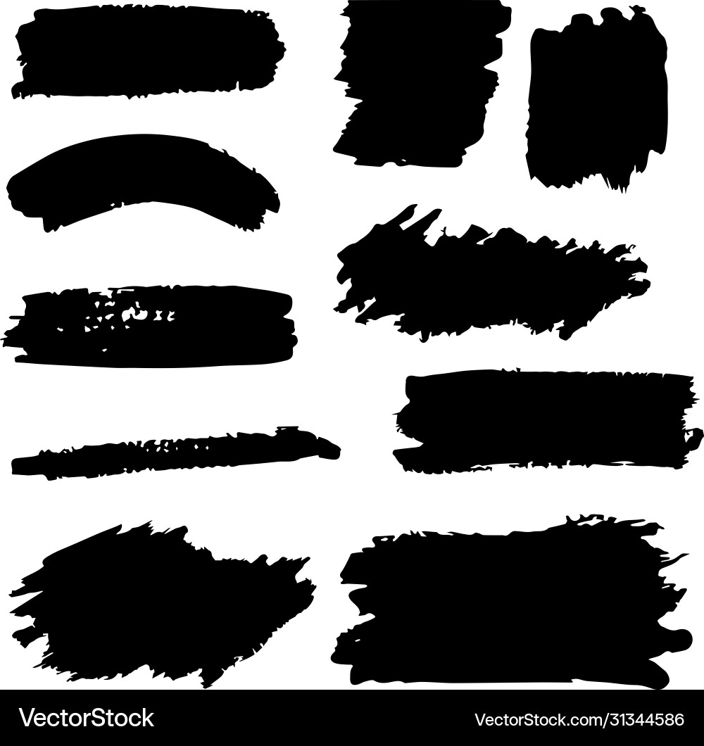 A collection grunge-style stains and smears Vector Image