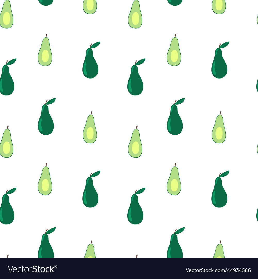Avocado seamless pattern Royalty Free Vector Image
