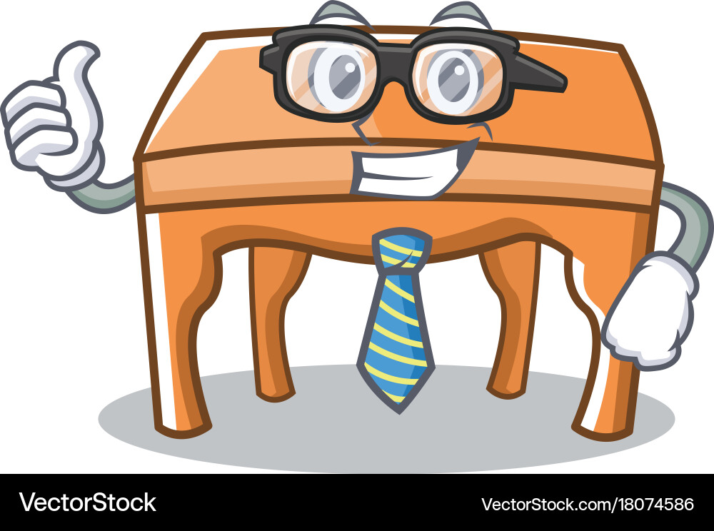 Businessman table character cartoon style Vector Image