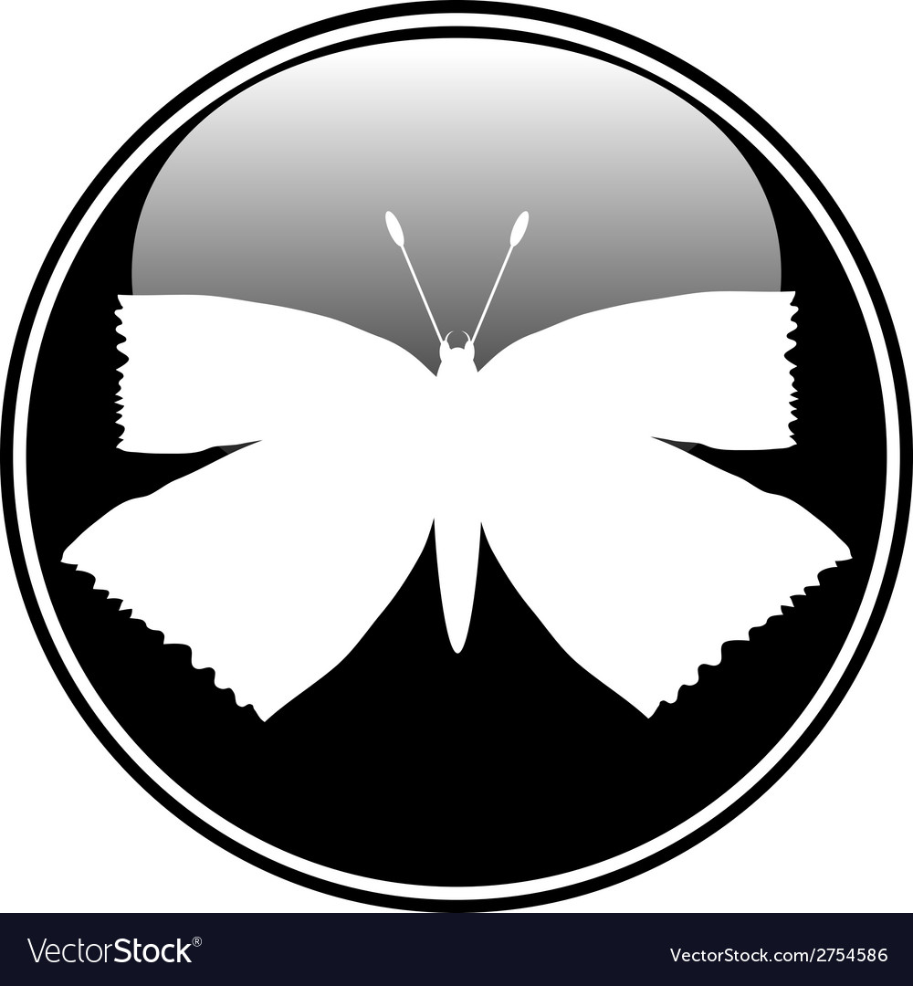 Butterfly button Royalty Free Vector Image - VectorStock