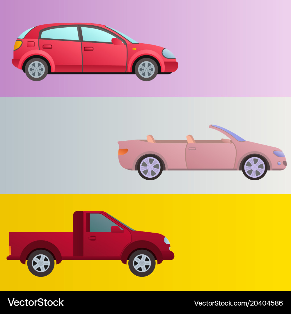Car auto vehicle banner transport type design Vector Image