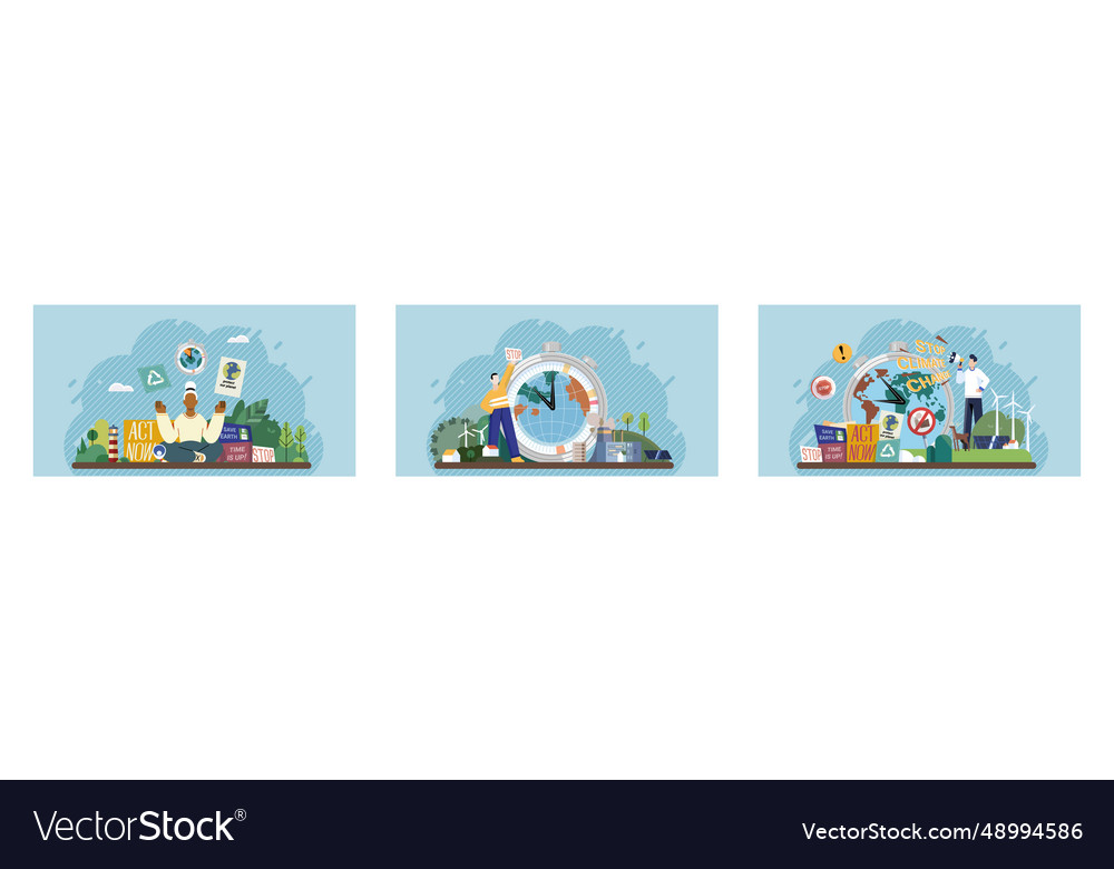 Climate change save the planet celebrate world Vector Image