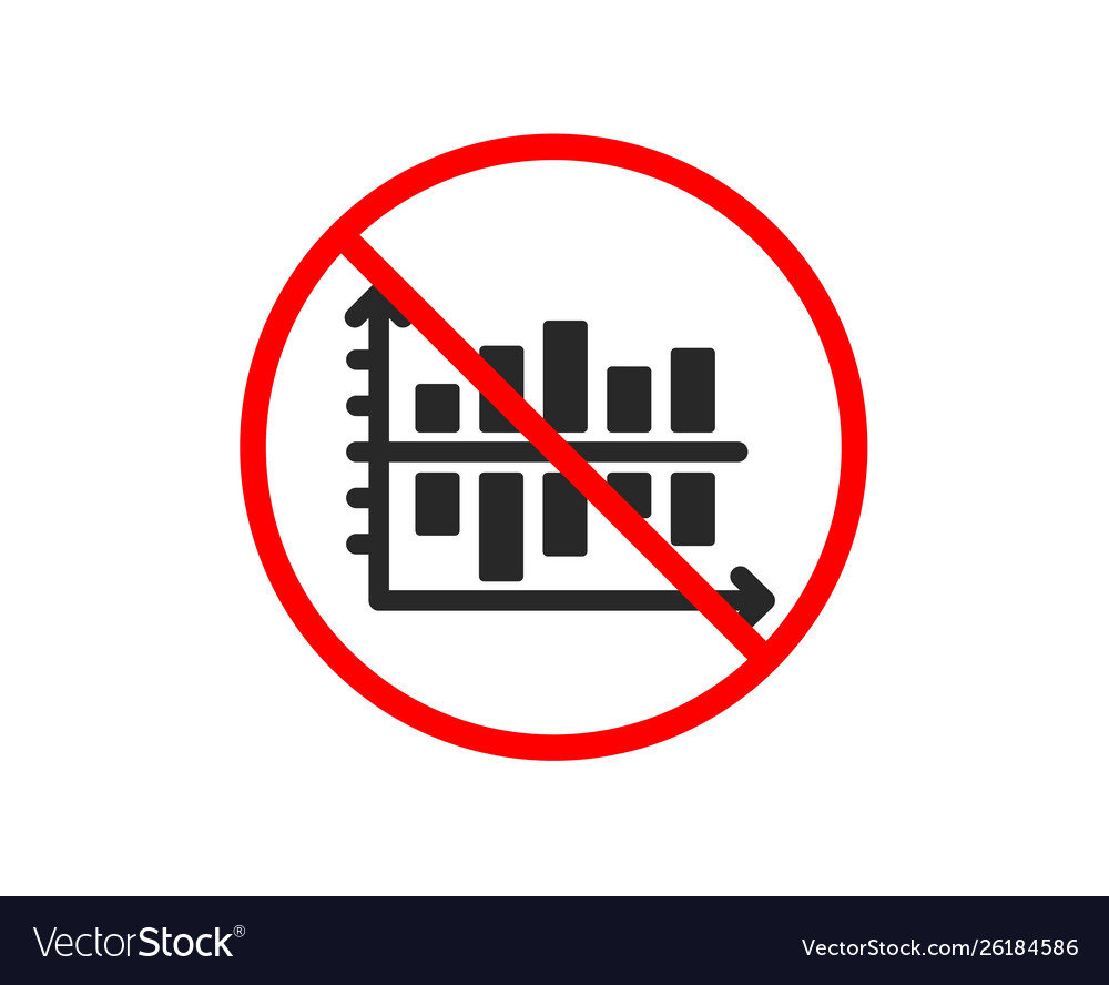 Diagram chart icon column graph sign Royalty Free Vector