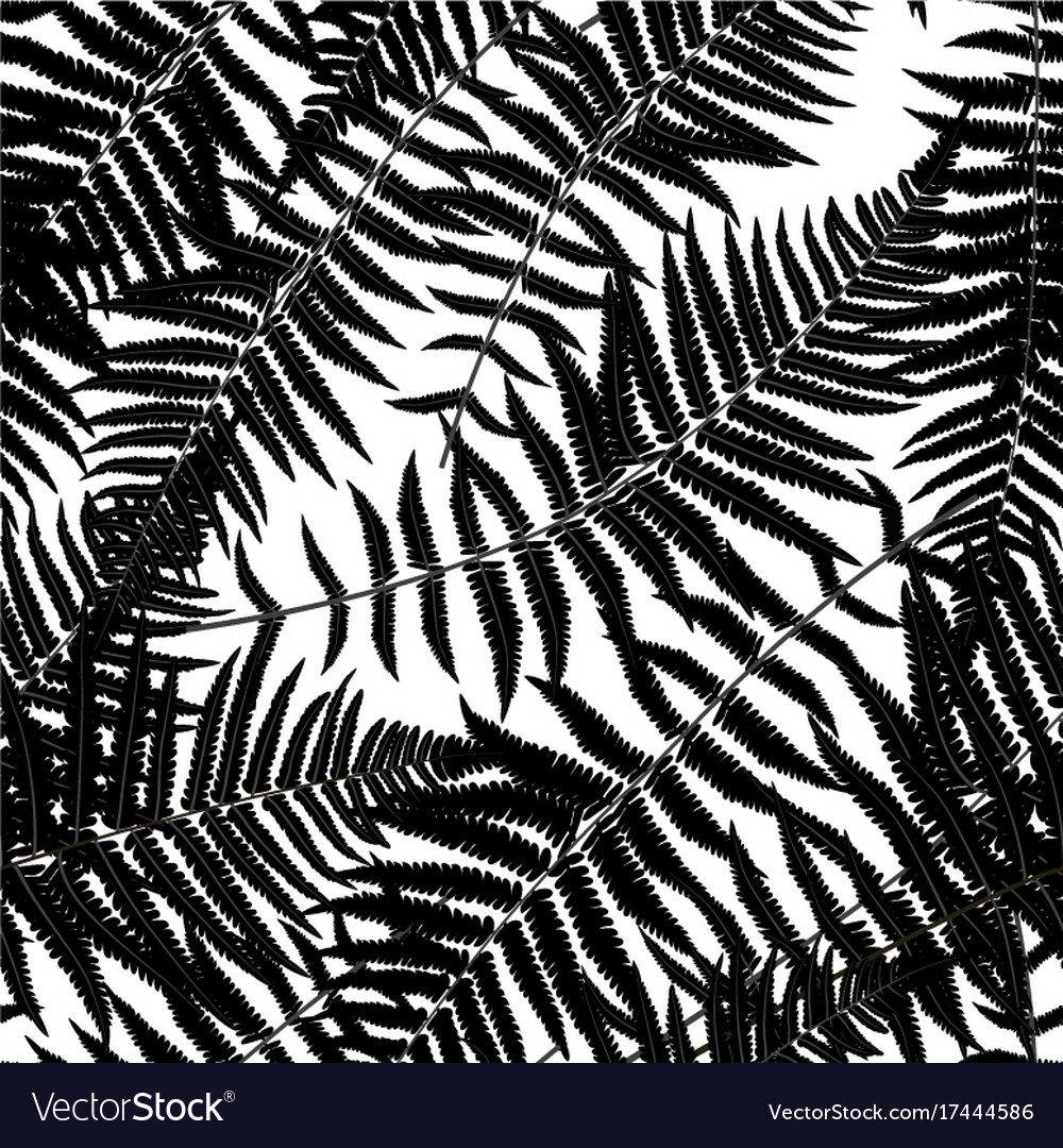 Fern leaf leaf seamless pattern Royalty Free Vector Image