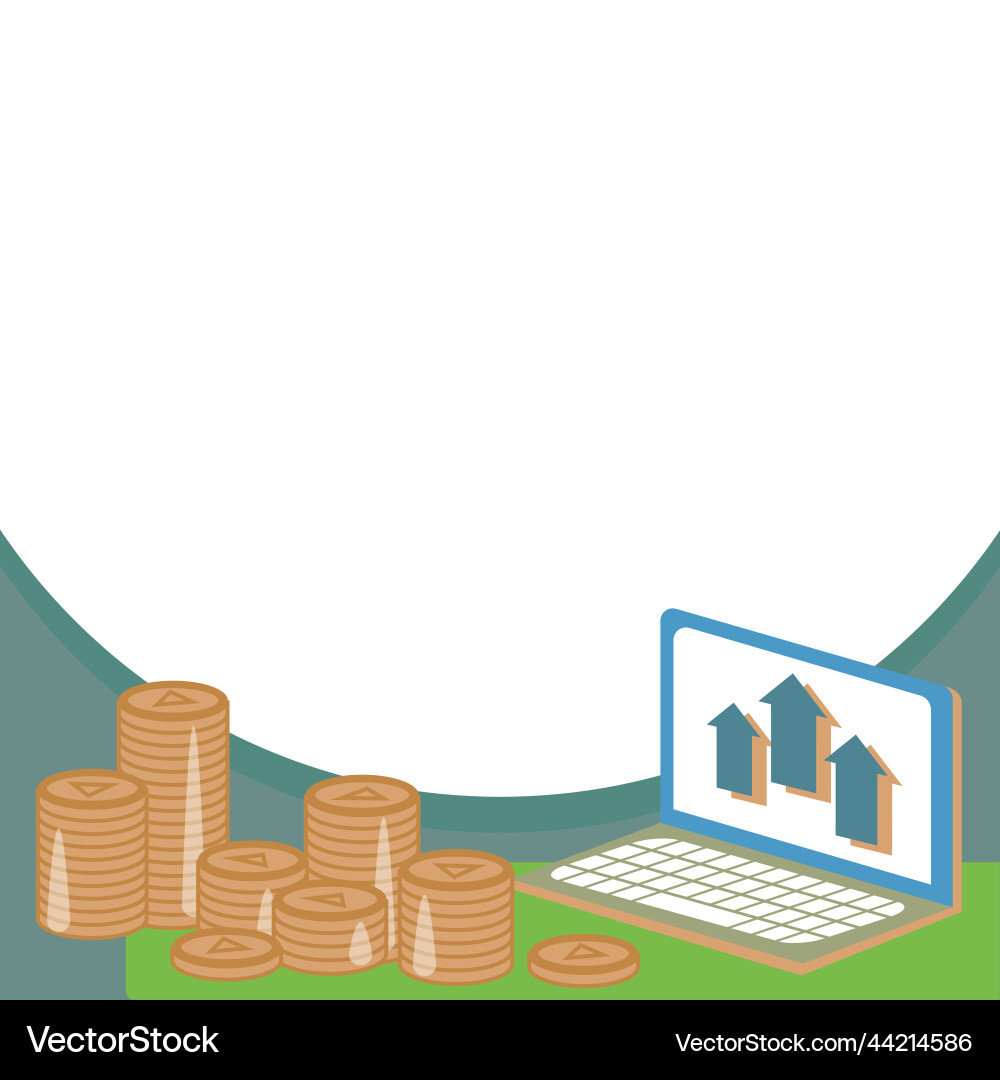 Gold coins representing future financial plans Vector Image