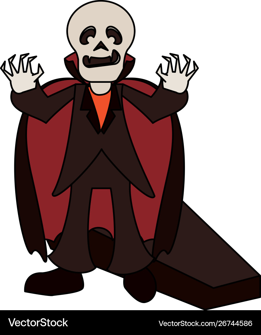 Halloween october scary celebration cartoon Vector Image