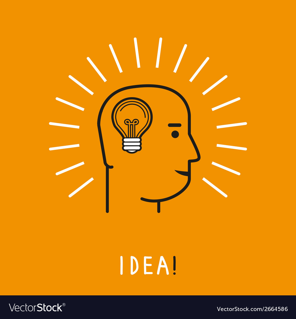 Human thinking concept Royalty Free Vector Image