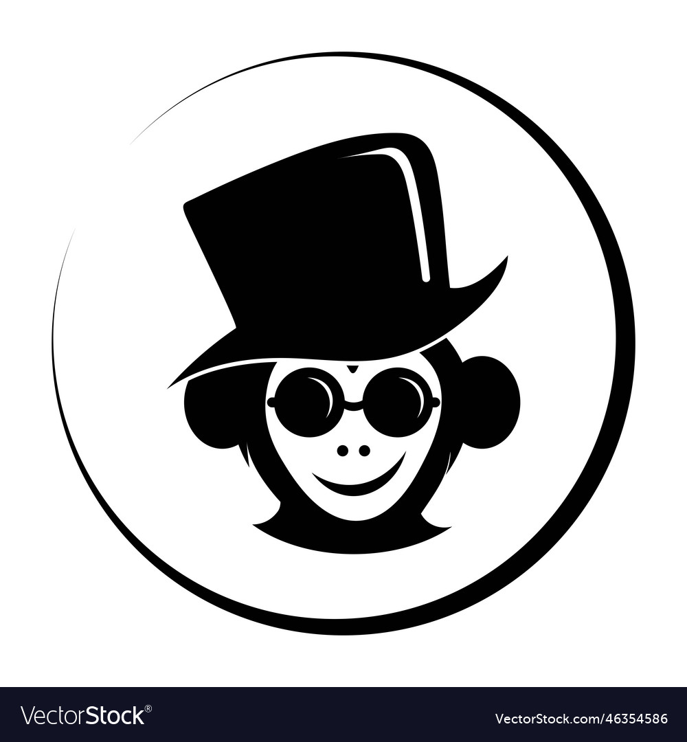 Monkey icon logo free image Royalty Free Vector Image