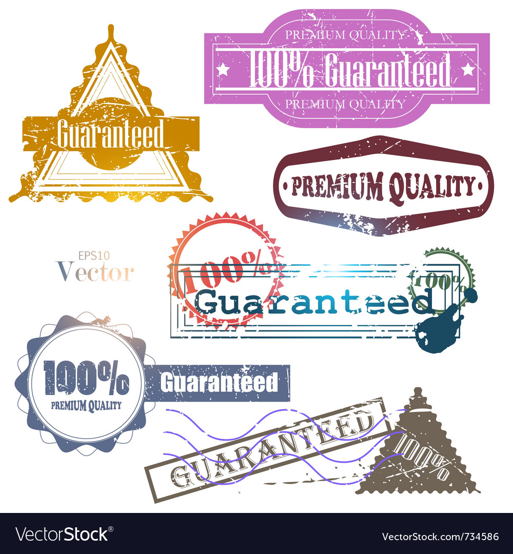Quality guarantee Royalty Free Vector Image - VectorStock