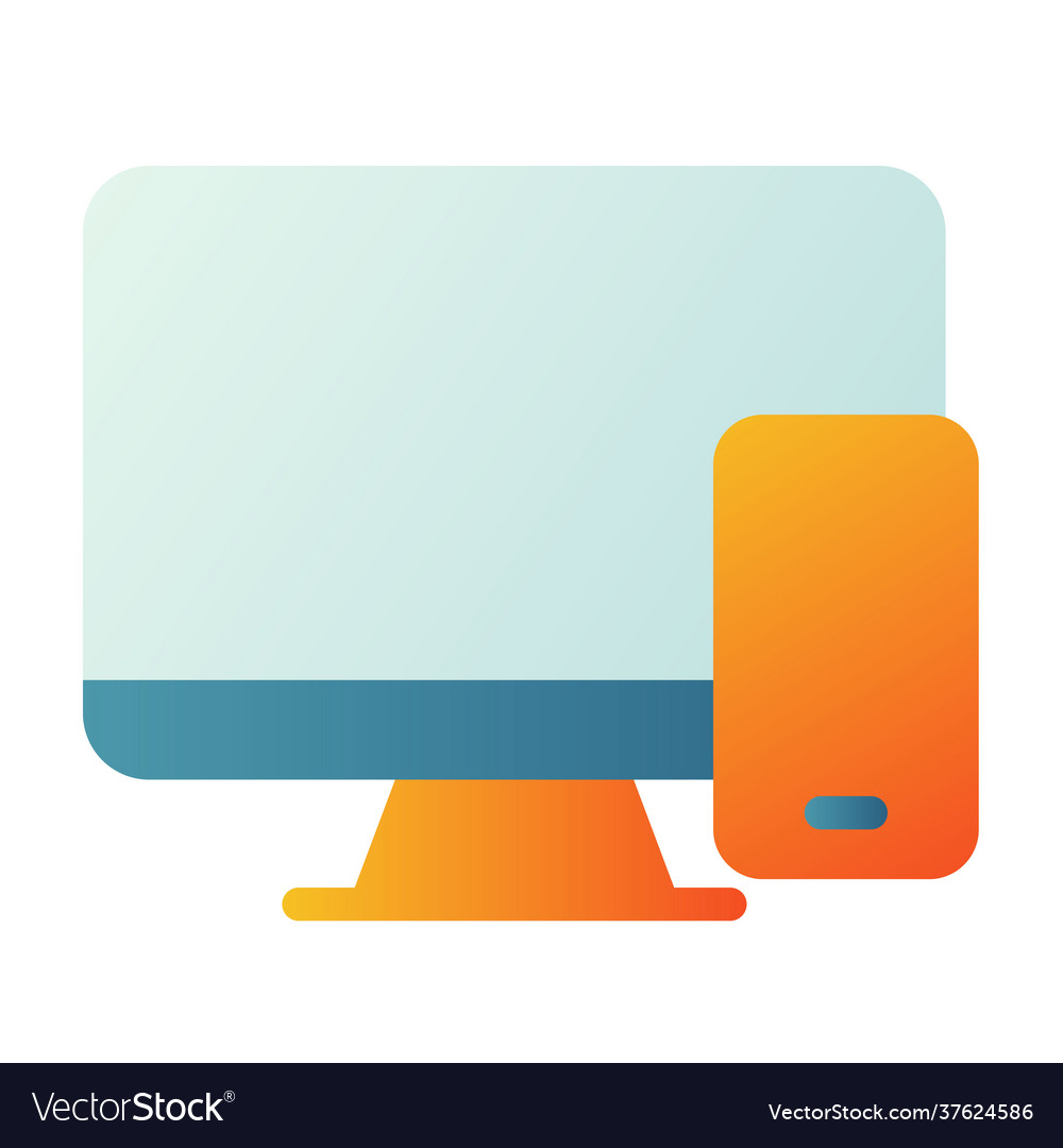 Responsive adaptive mobile desktop single Vector Image