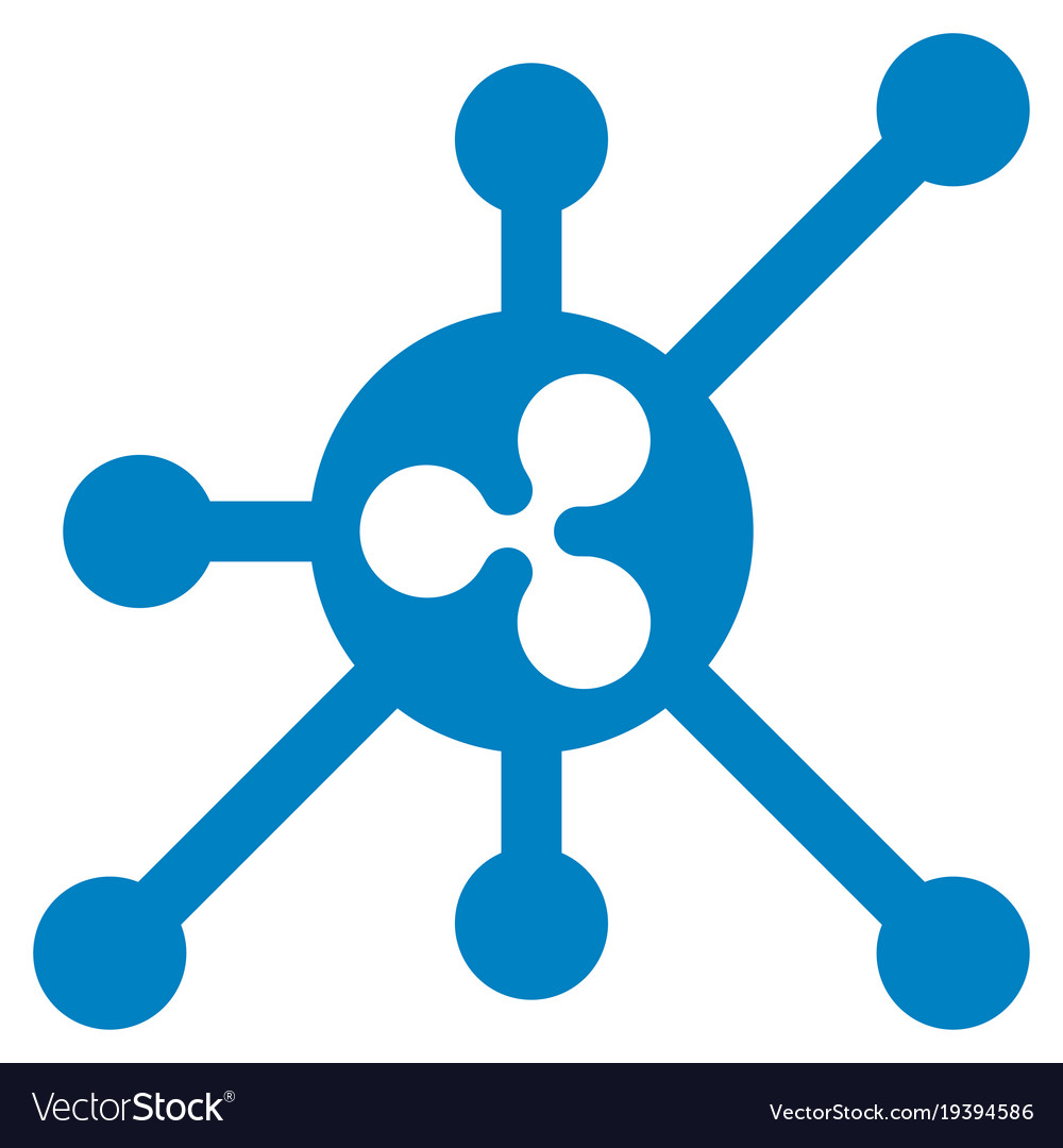 Ripple full node flat icon Royalty Free Vector Image