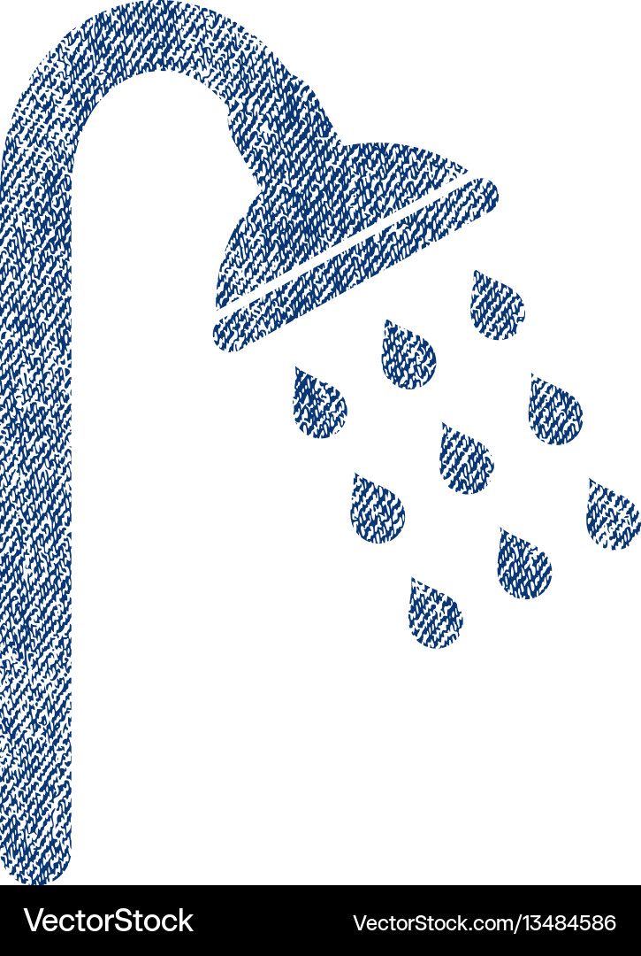 Shower fabric textured icon Royalty Free Vector Image