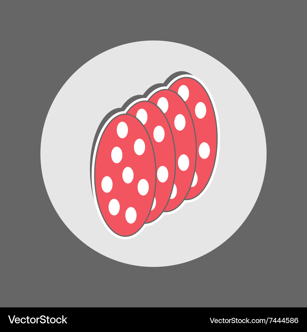 Slices of salami icon Royalty Free Vector Image