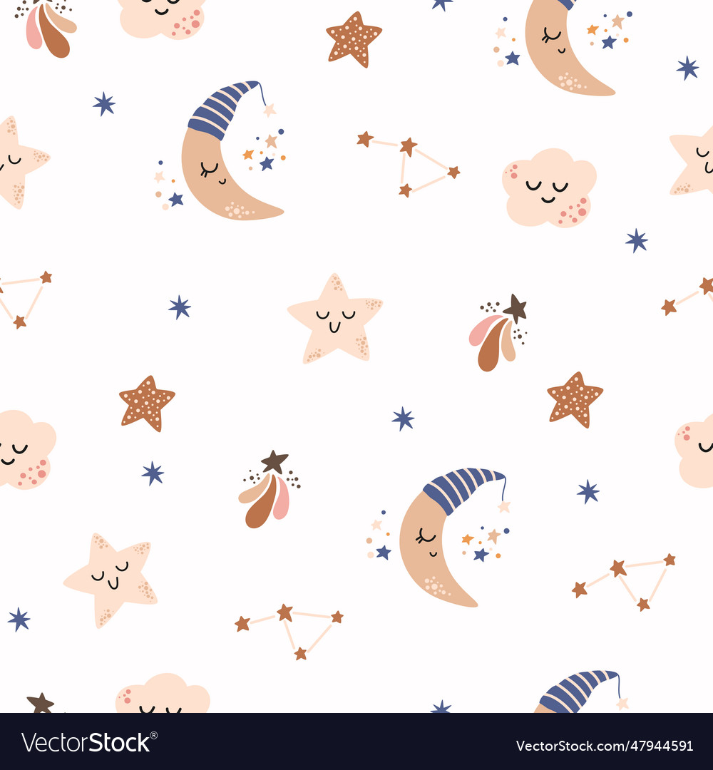 0754 sleep pattern Royalty Free Vector Image - VectorStock