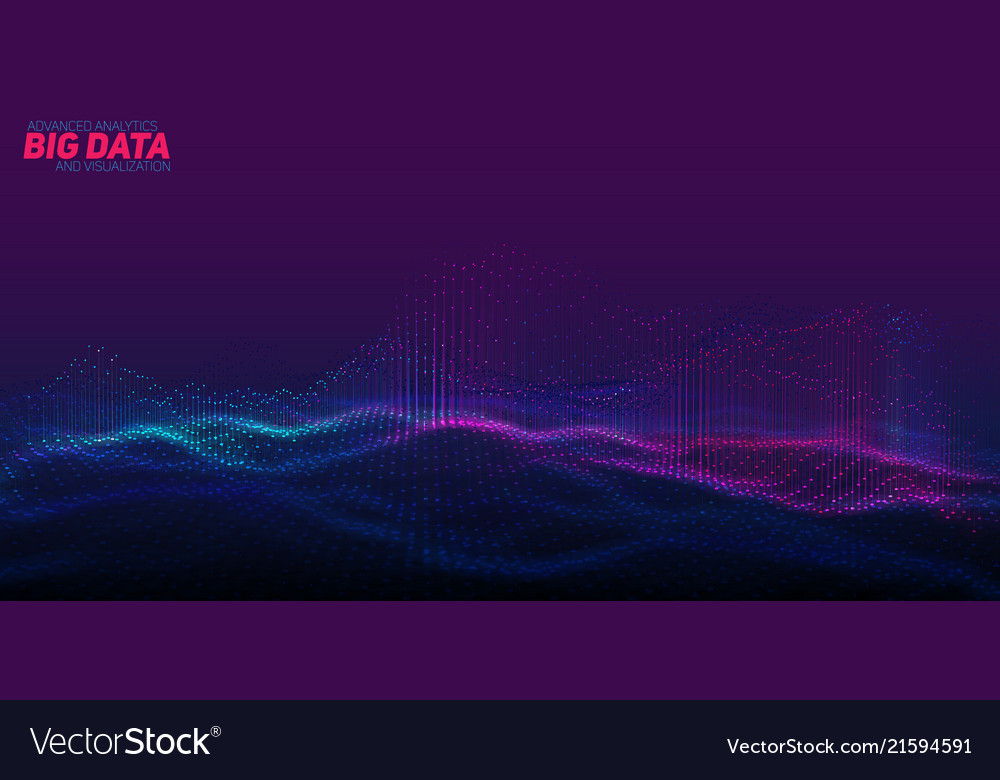 Abstract 3d Big Data Visualization Royalty Free Vector Image