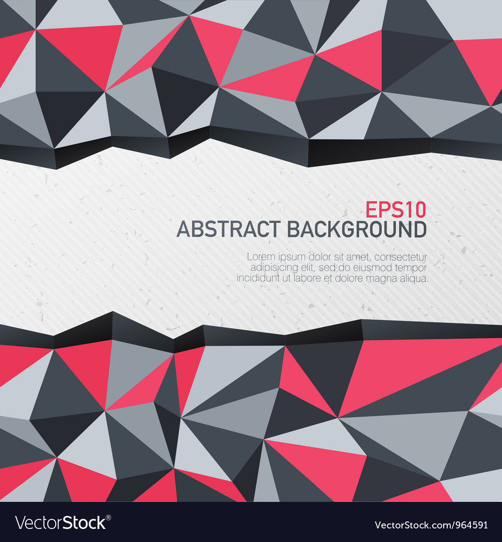 Abstract triangle background with space for text Vector Image