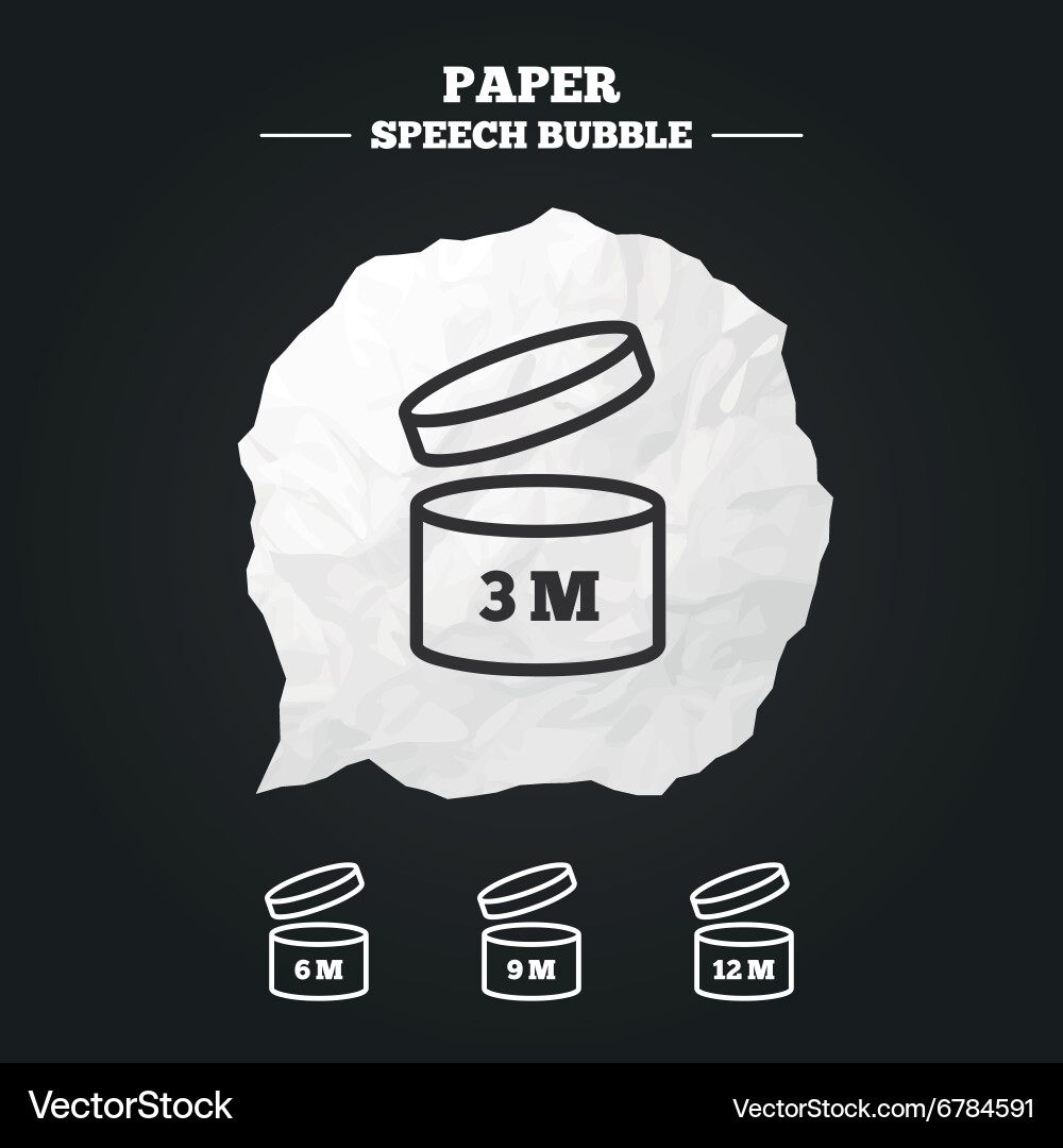 After opening use icons expiration date product Vector Image