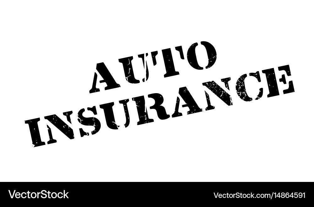 Auto insurance rubber stamp Royalty Free Vector Image