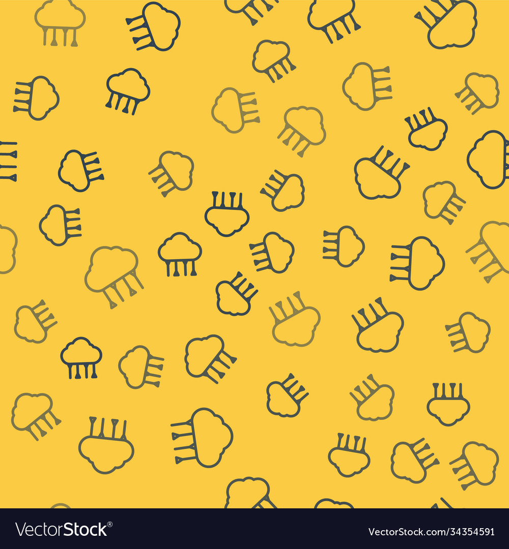 Blue line network cloud connection icon isolated Vector Image