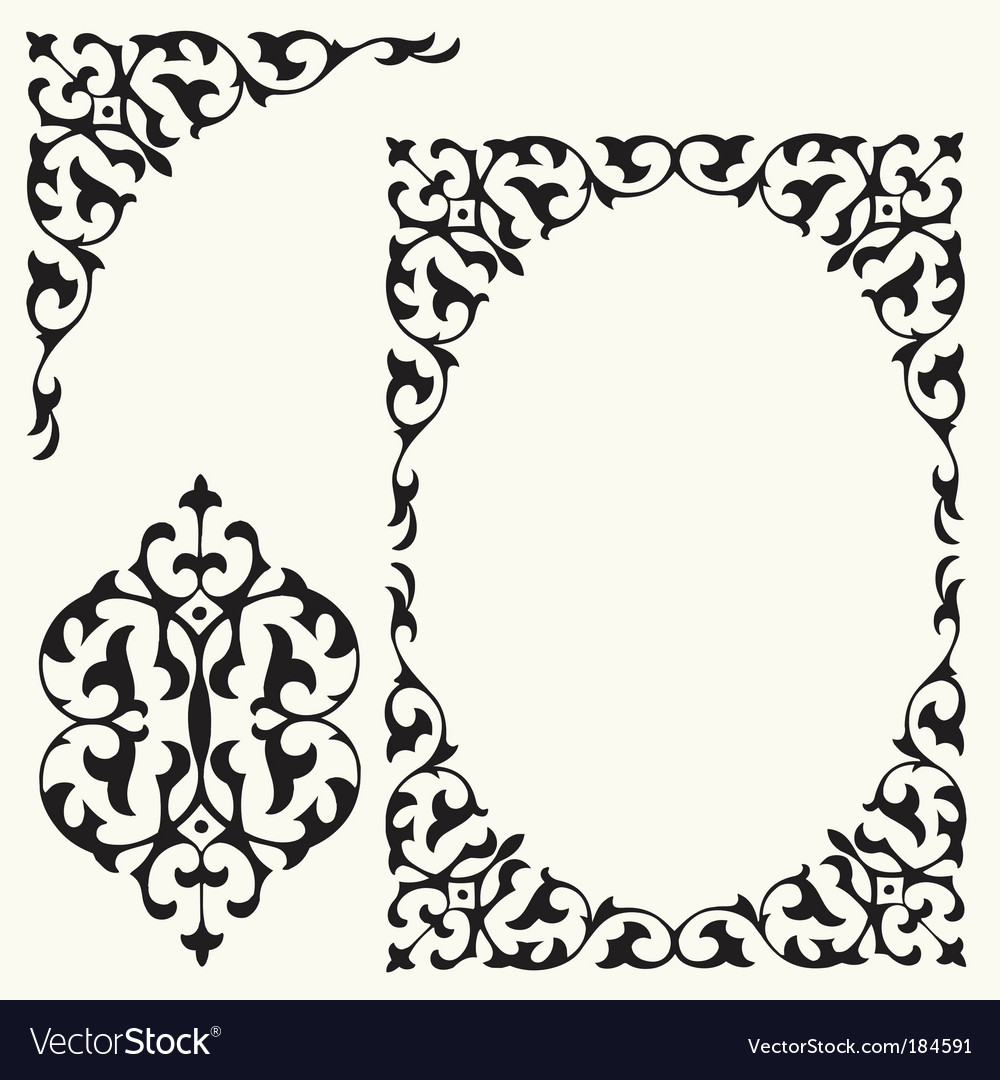 Border elements Royalty Free Vector Image - VectorStock